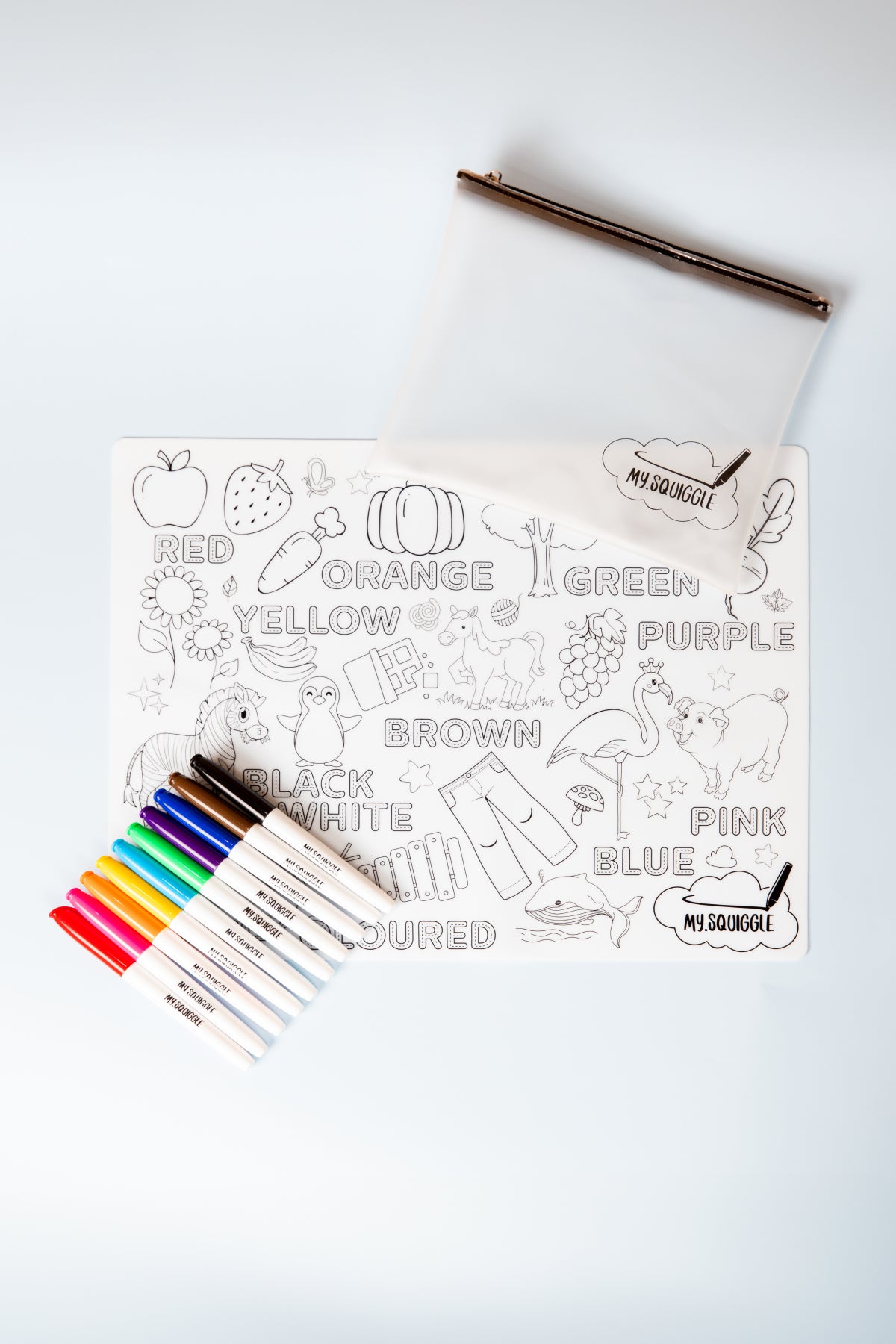 Learn Colours | Children's Silicone Drawing Mat & Markers | My Squiggle